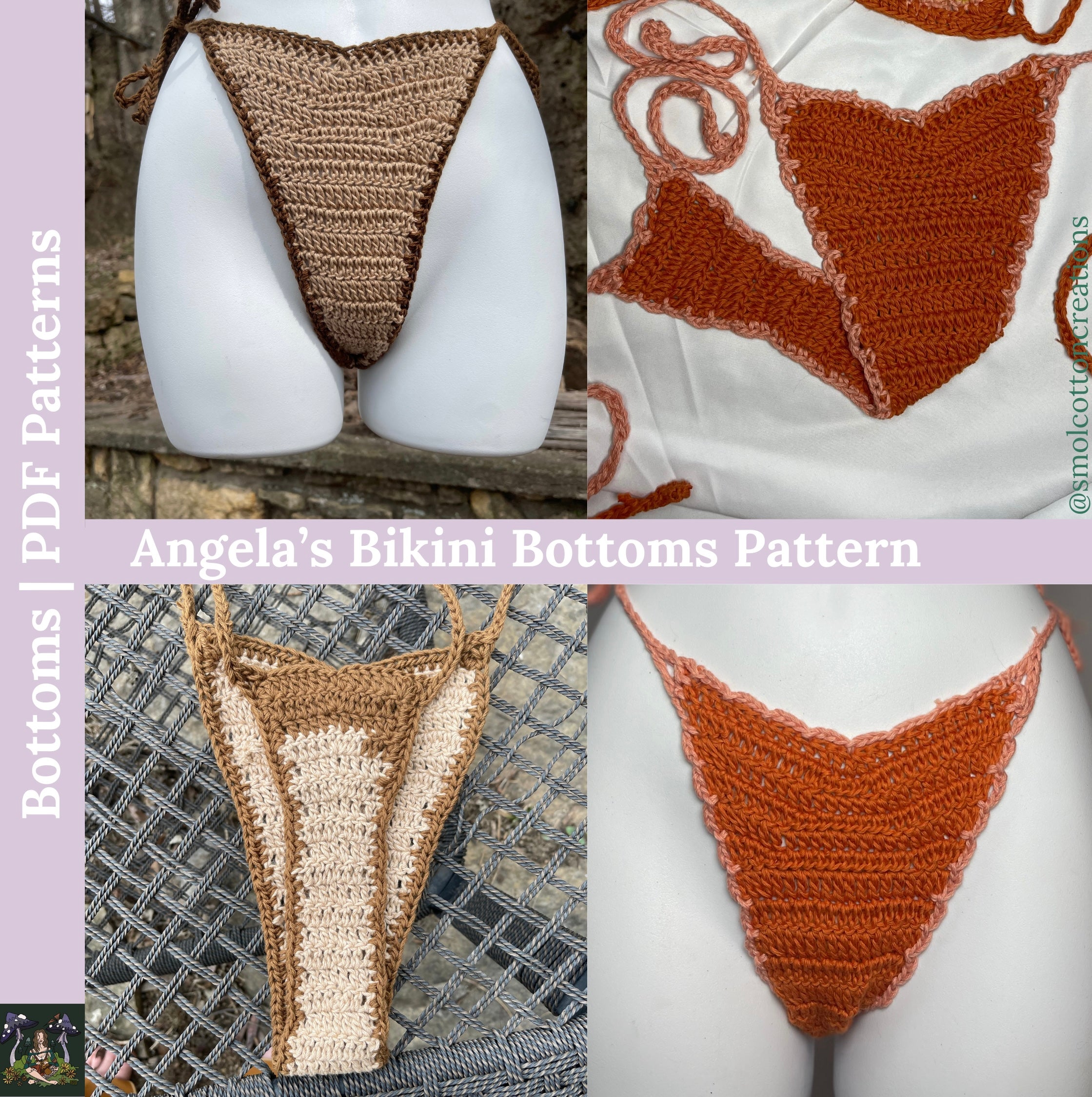 Angela’s Tiny DC Bikini Bottoms - DIY Crochet Bikini Bottoms PDF Patte ...